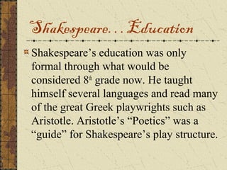 Shakespeare intro | PPT