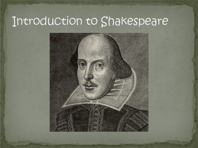 Introduction to Shakespeare - prior to A Level study | PPT