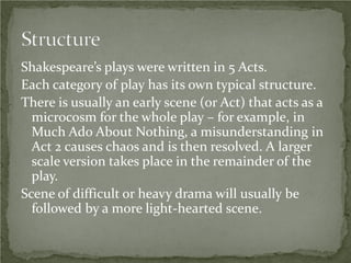 Introduction to Shakespeare - prior to A Level study | PPT