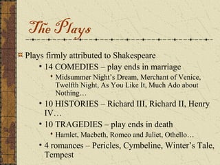INTRO to SHAKESPEARE | PPT