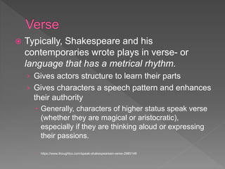 Shakespeare language | PPTX