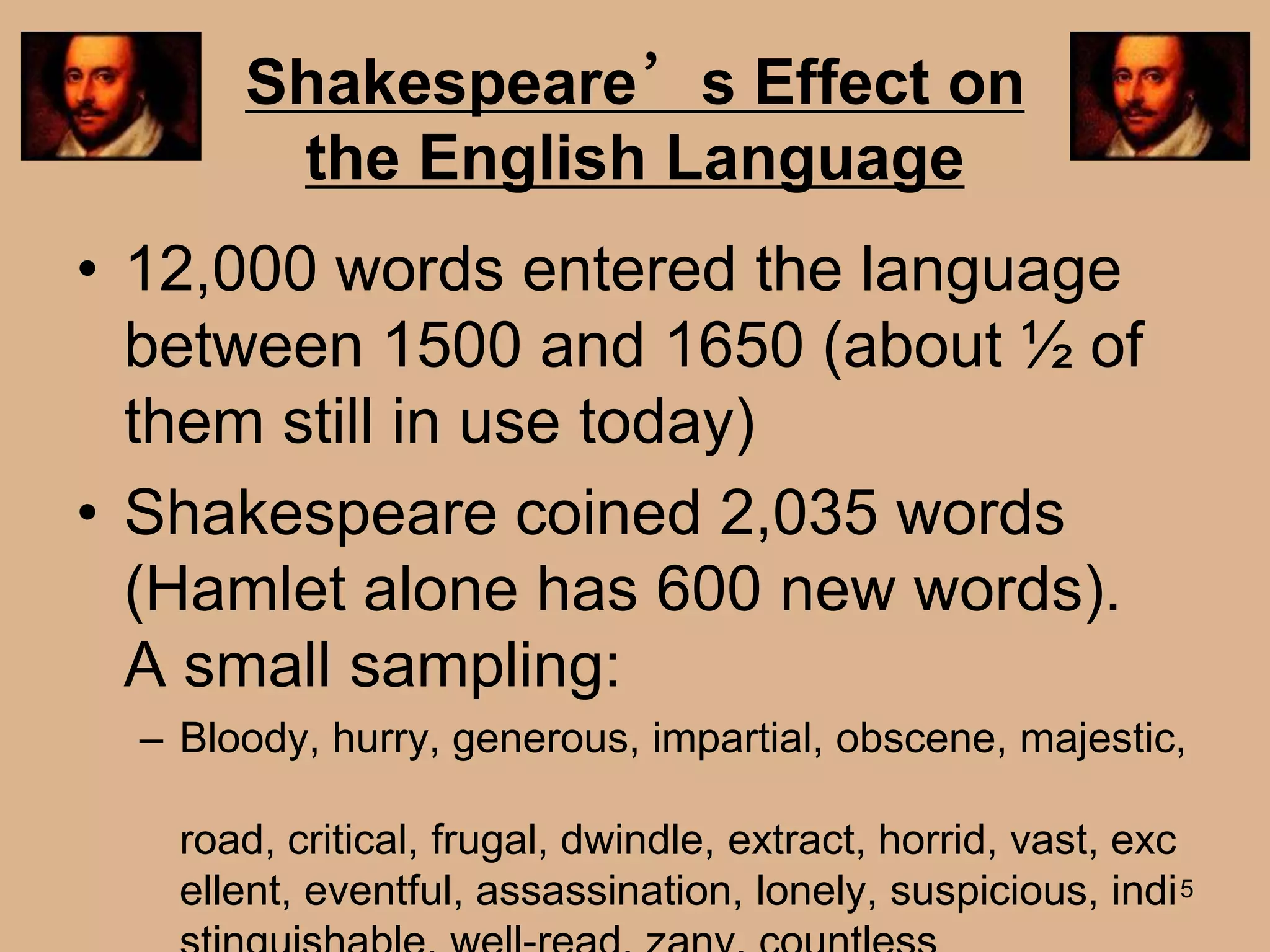 Shakespeare language powerpoint | PPT