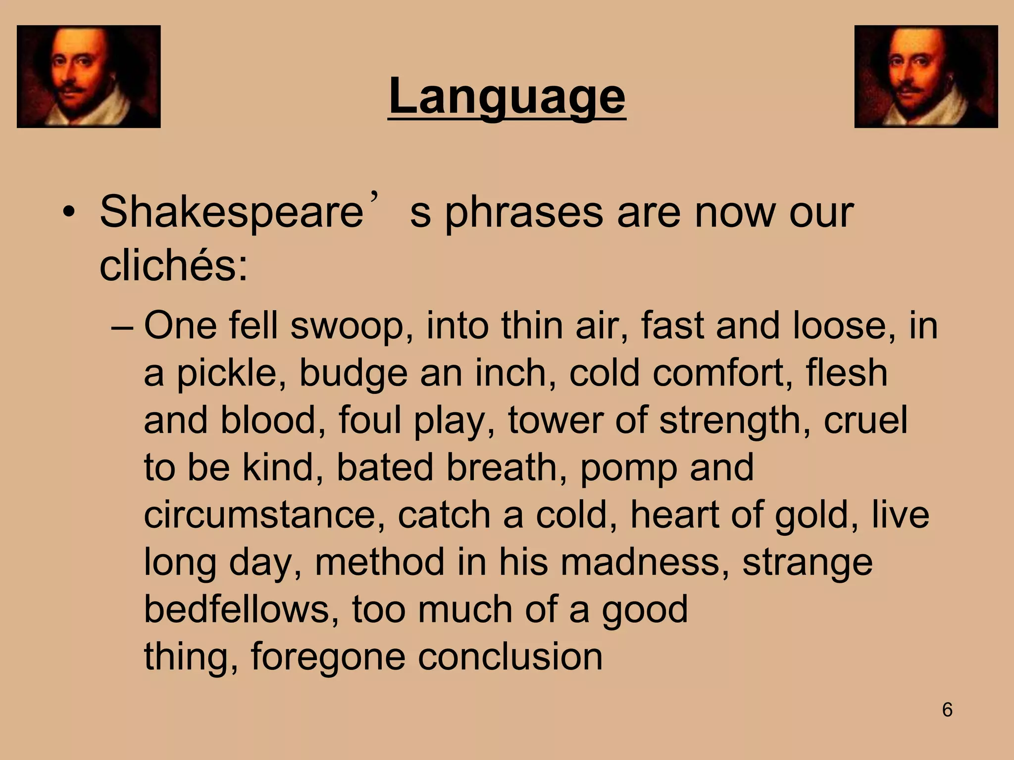 Shakespeare language powerpoint | PPT