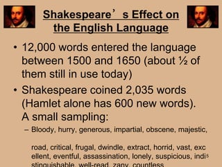 Shakespeare language powerpoint | PPT