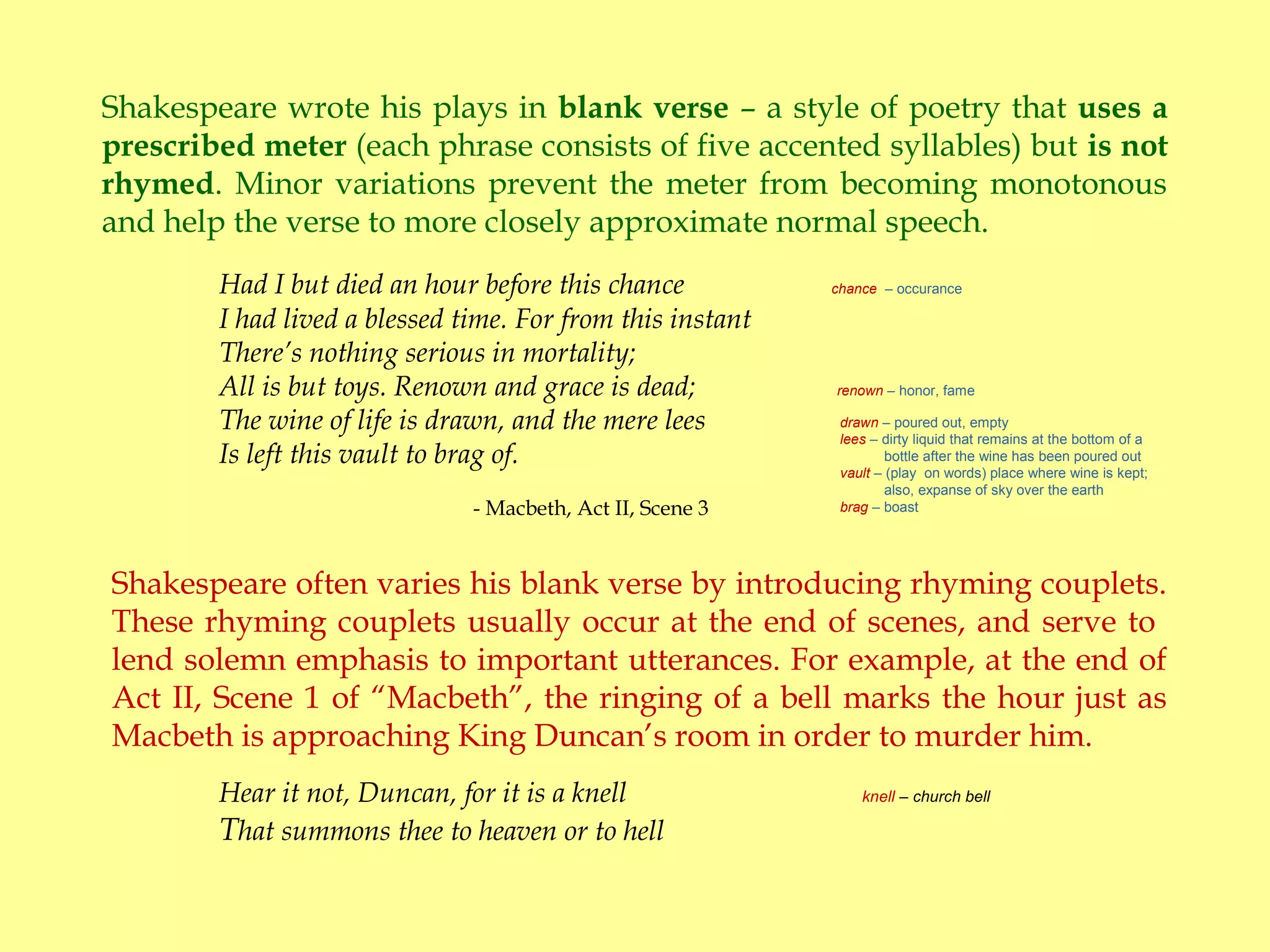 Shakespeare, life and work. | PPT