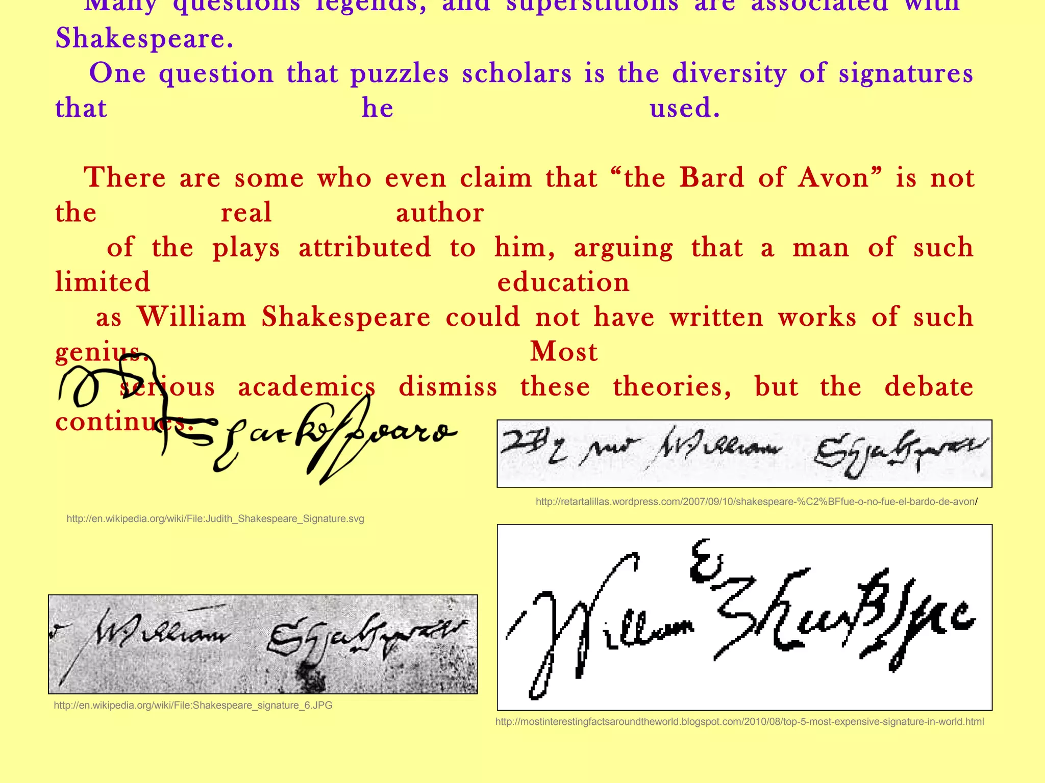 Shakespeare, life and work. | PPT