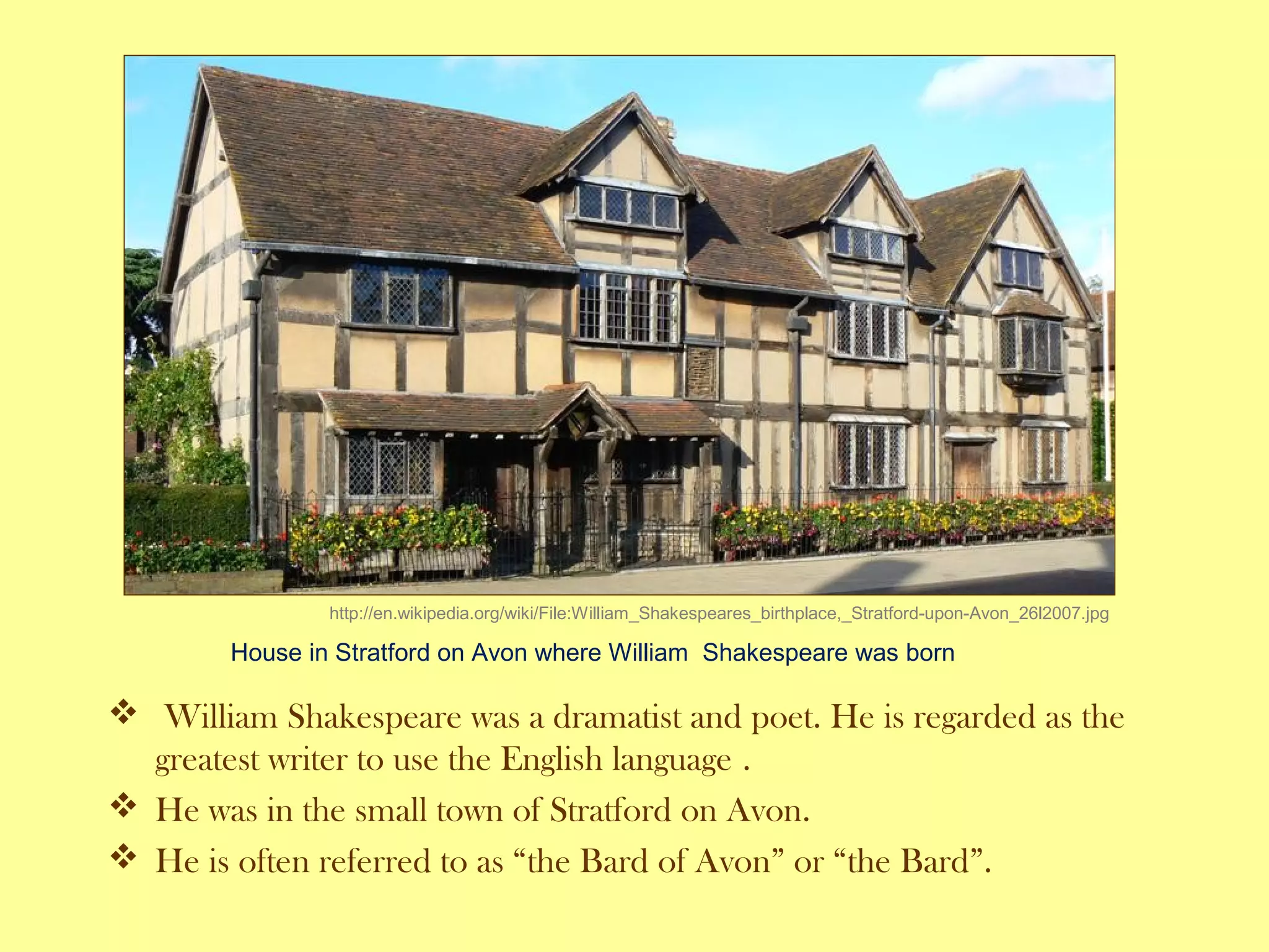 Shakespeare, life and work. | PPT