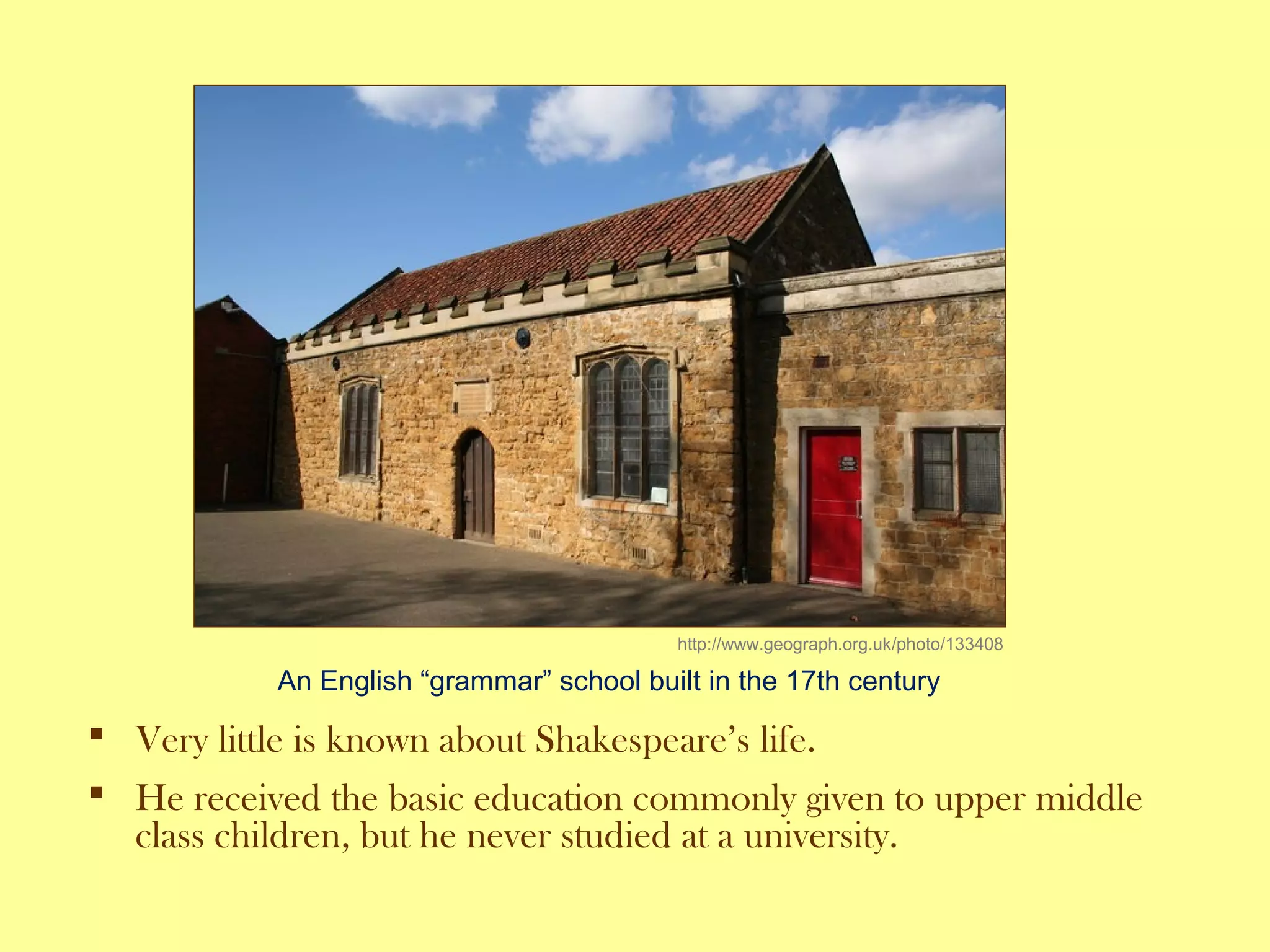 Shakespeare, life and work. | PPT