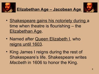 Shakespeare Macbeth PP Language The Globe History.ppt