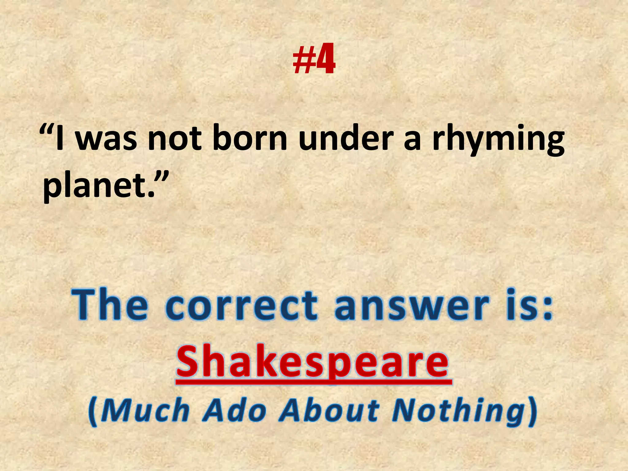 Shakespeare or Hip Hop? | PPTX