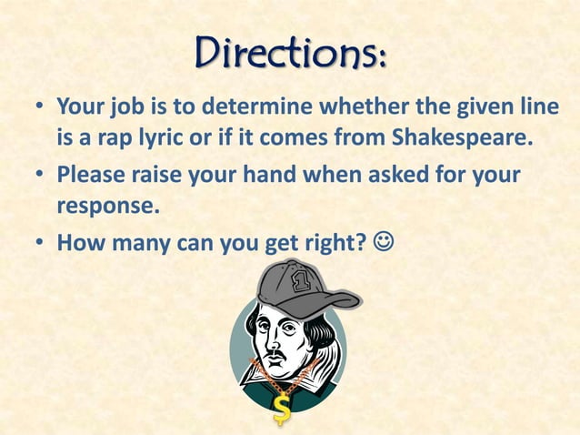 Shakespeare or Hip Hop? | PPTX