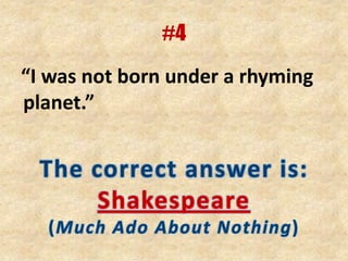 Shakespeare or Hip Hop? | PPTX