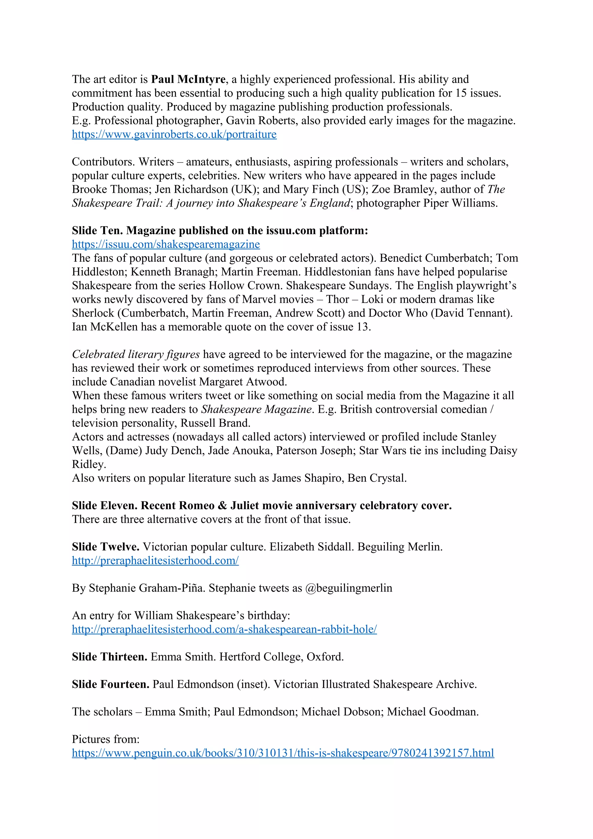 The story of Shakespeare Magazine & a Ukraine connection. | DOC