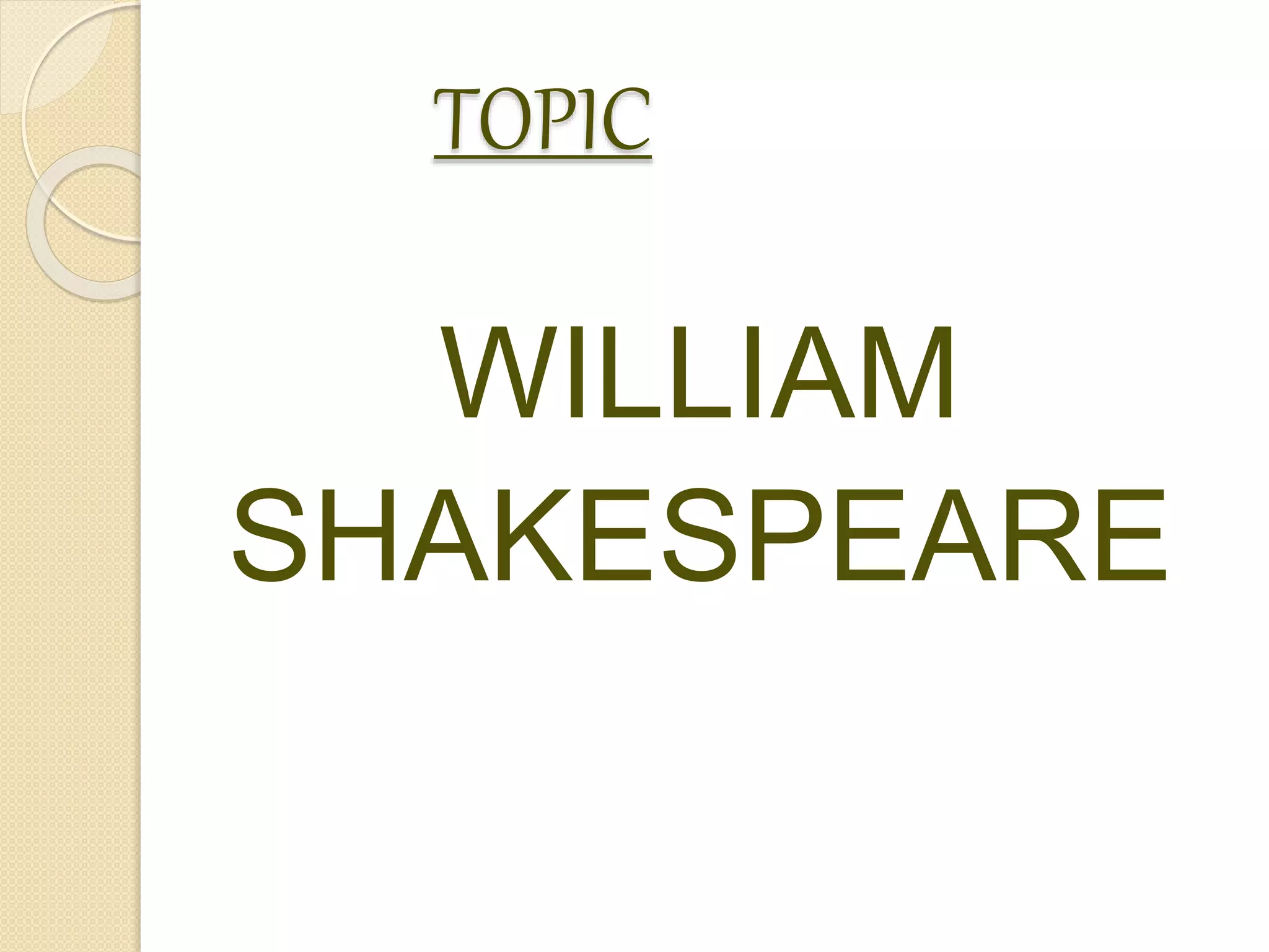 Shakespeare Powerpoint Presentation Pptx