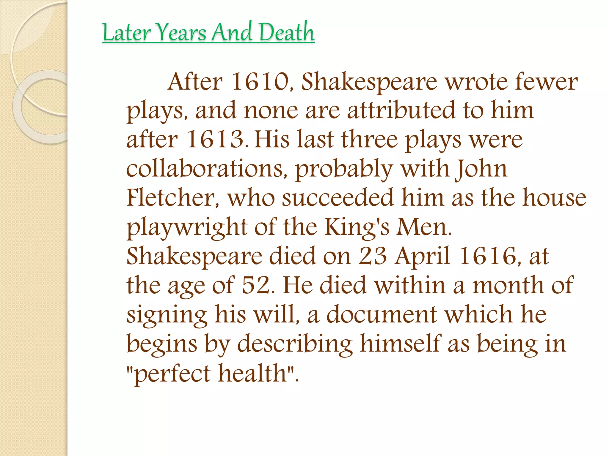 Shakespeare powerpoint presentation | PPTX
