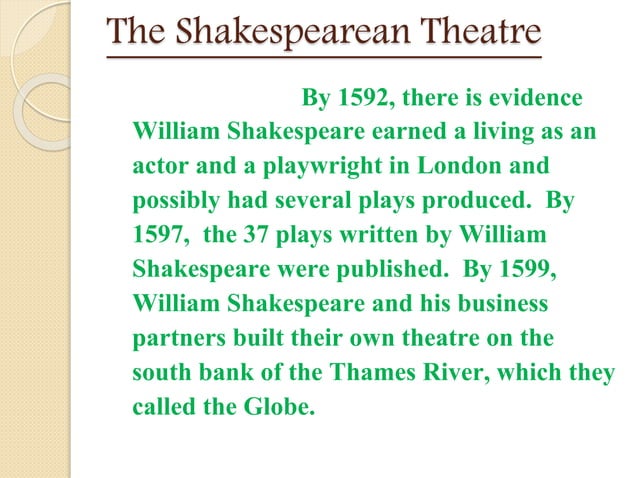 Shakespeare powerpoint presentation | PPTX | Theater | Fine Art