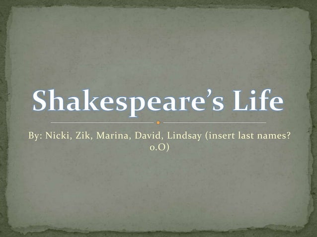 Shakespeare ppt | PPTX | Theater Venues | Attractions