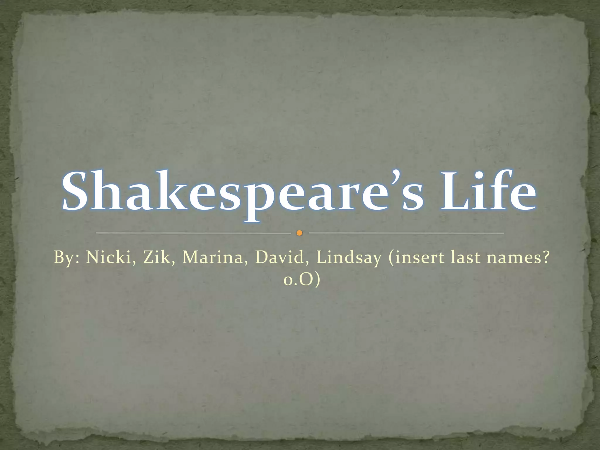 Shakespeare ppt | PPT