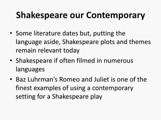 Shakespeare presentation | PPT