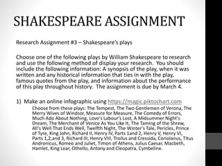 Shakespeare project | PPT