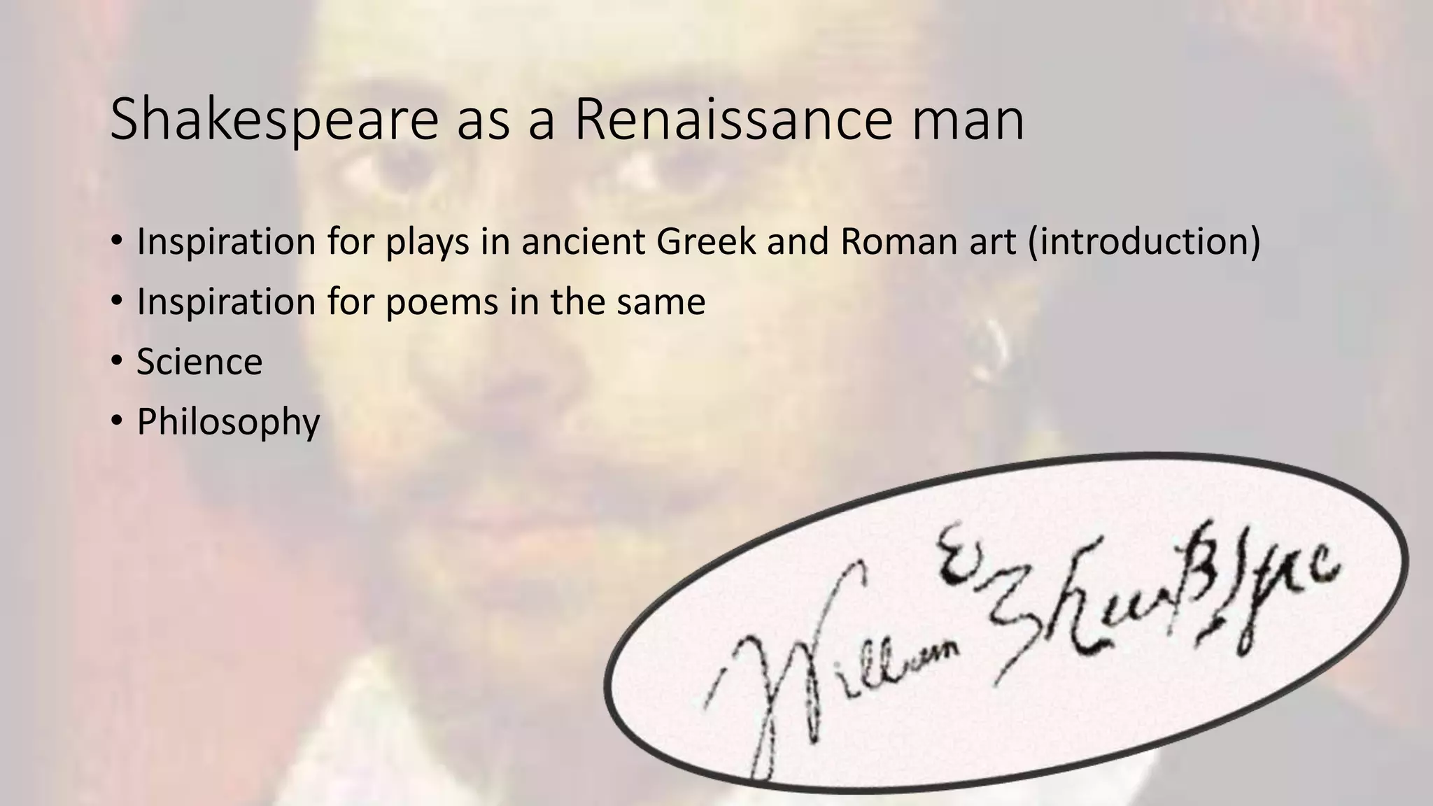 Shakespeare renaissance | PPT