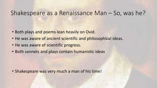 Shakespeare renaissance | PPTX