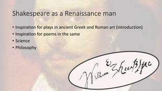 Shakespeare renaissance | PPTX