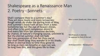 Shakespeare renaissance | PPTX