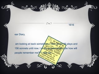 Shakespeare's diary (2) | PPT