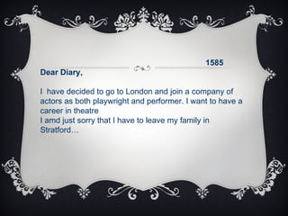Shakespeare's diary (2) | PPT