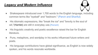 Shakespeare's Eternal Legacy- An Enduring Influence on English ...