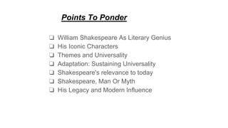 Shakespeare's Eternal Legacy- An Enduring Influence on English ...