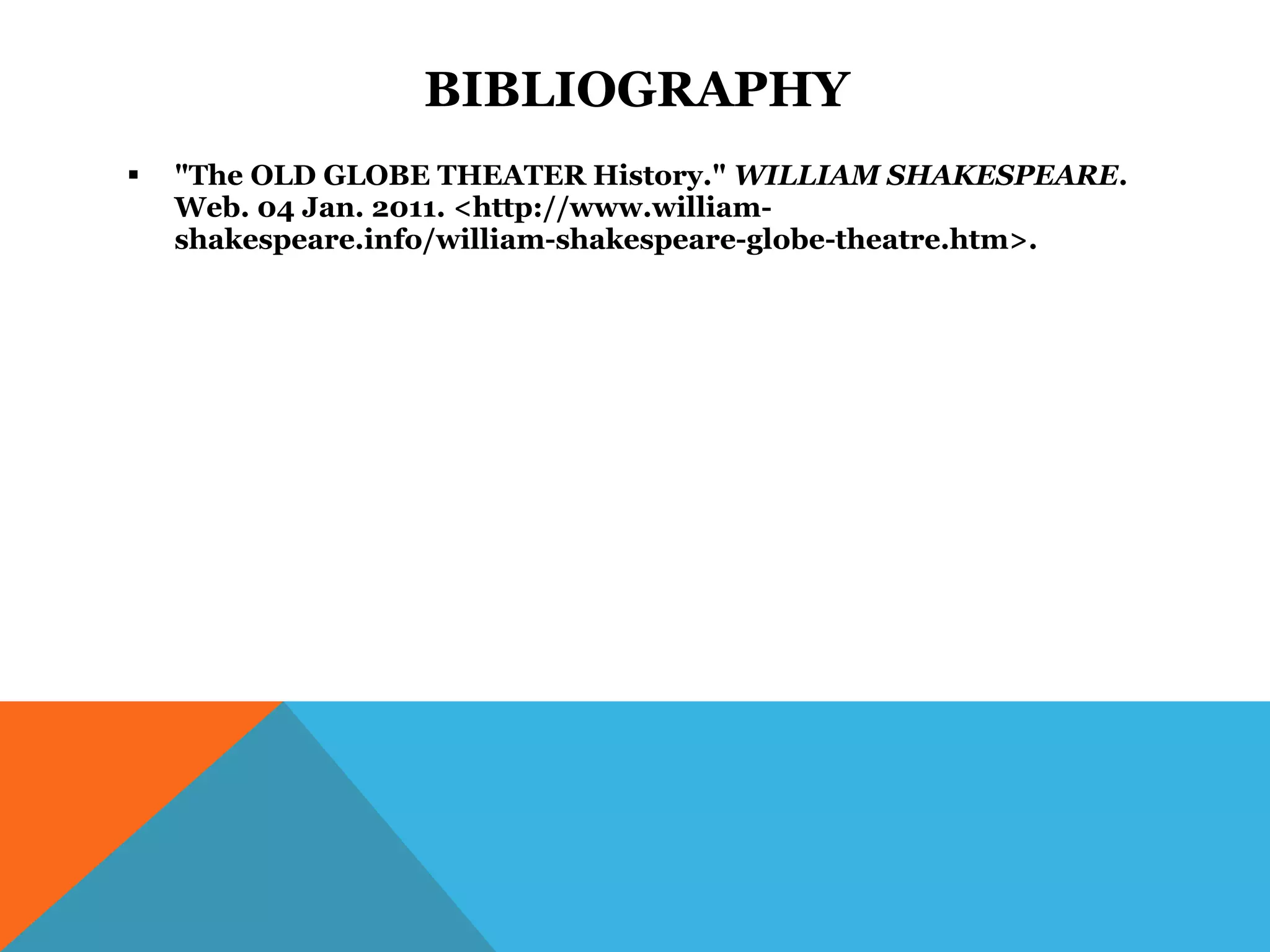 Shakespeare’s Globe Theater | PPT