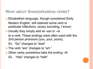 Shakespeare's language | PPT