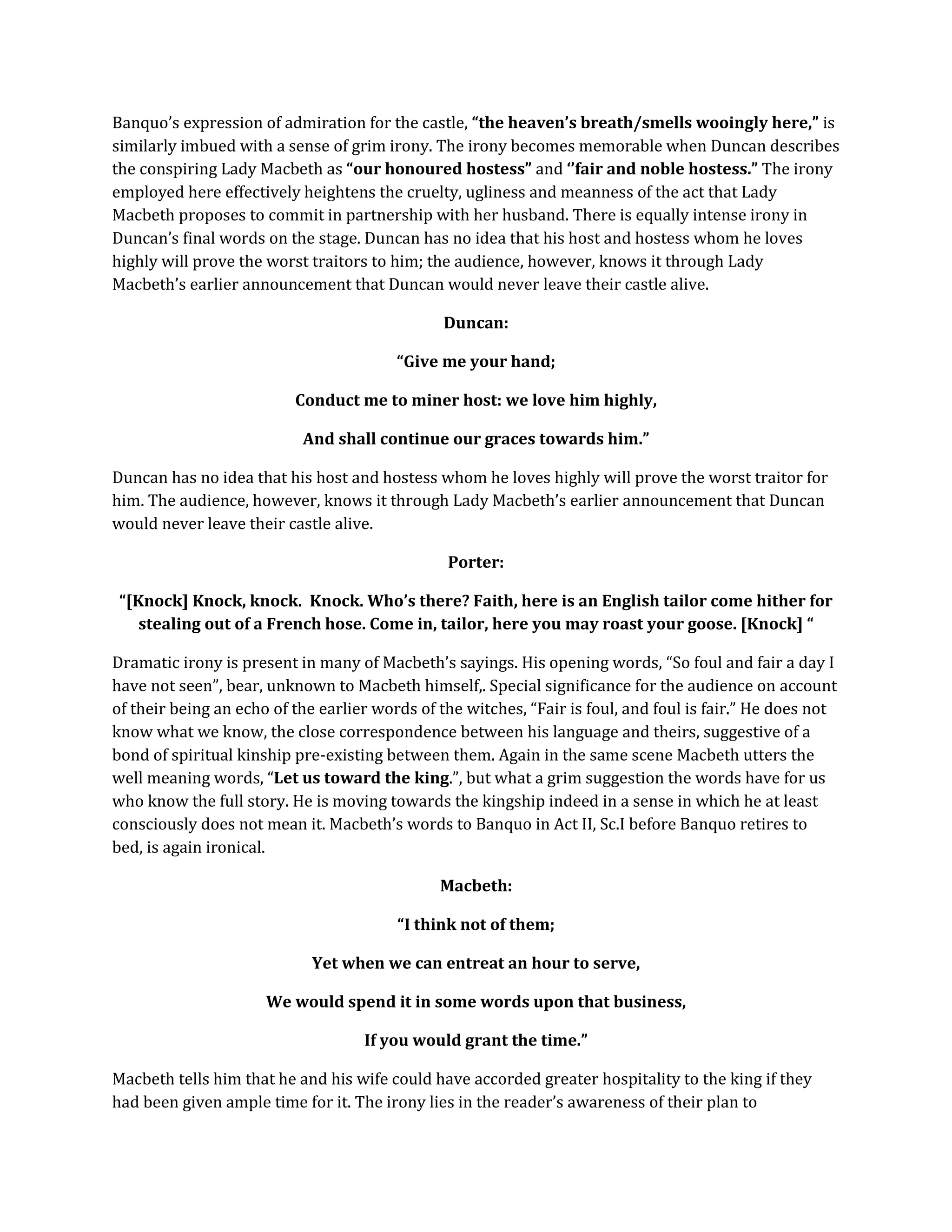 THE PLAY 'MACBETH' OF WILLIAM SHAKESPEARE DEMANDS AN ALERT READER- | DOCX