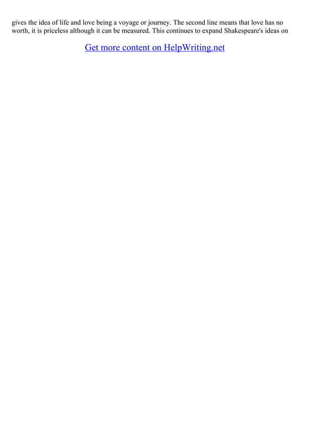 Shakespeare Sonnet 116 Analysis Essay Pdf Poetry Books And Literature