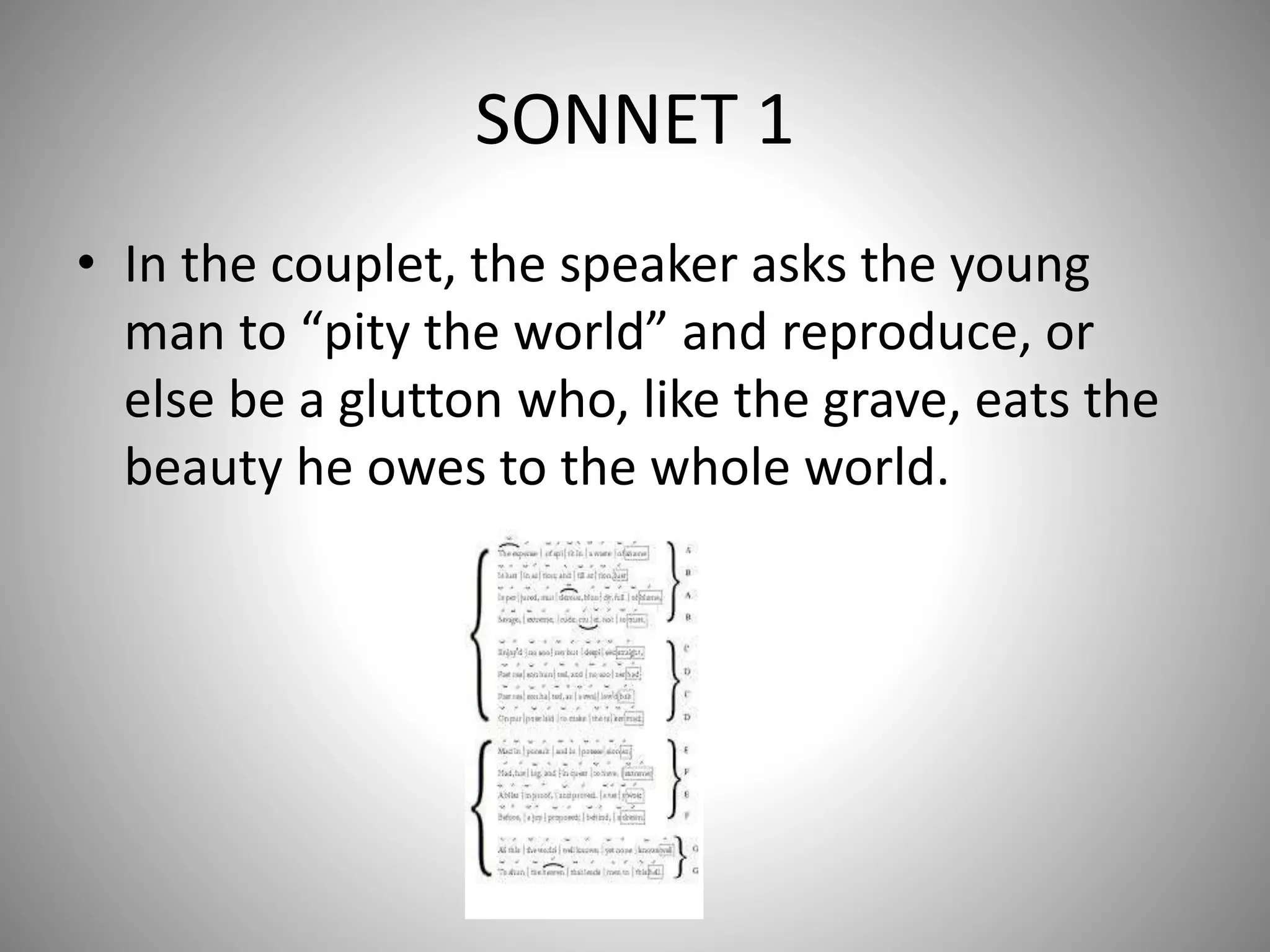 Shakespeare Sonnet 1 Pptx