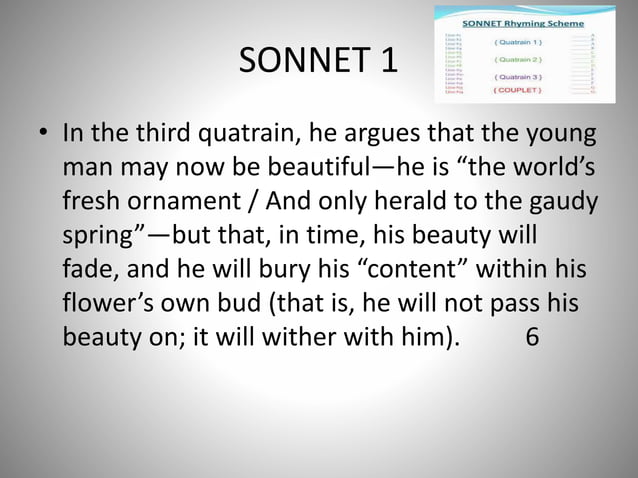 Shakespeare sonnet 1 | PPT