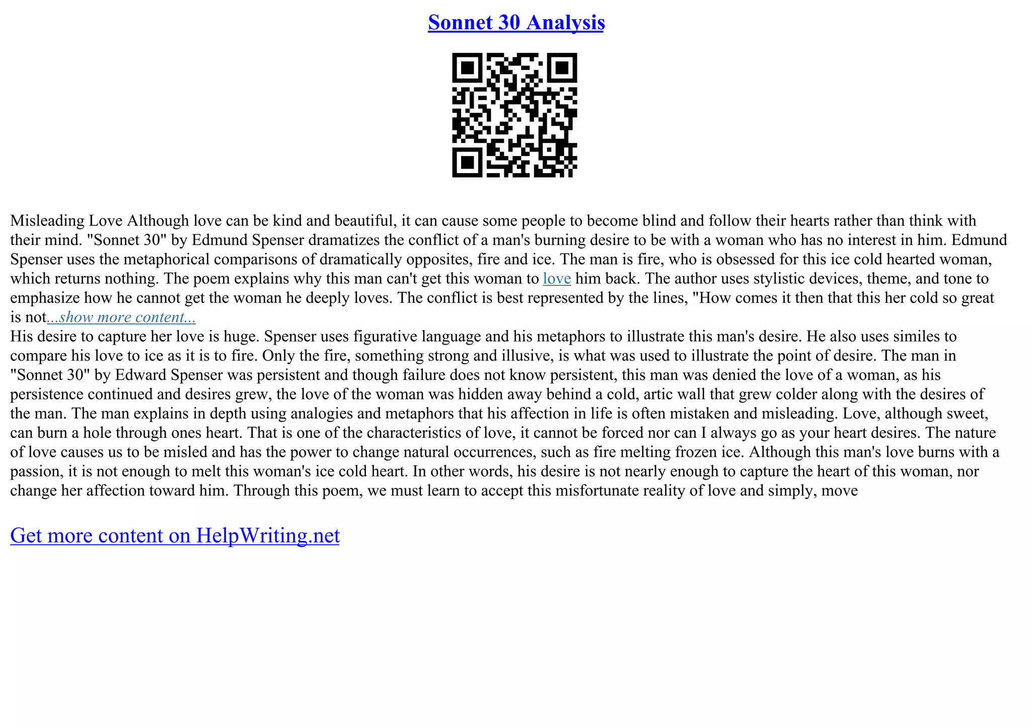 Shakespeare Sonnet 29 | PDF