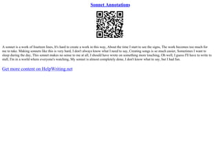 Shakespeare Sonnet 29 | PDF