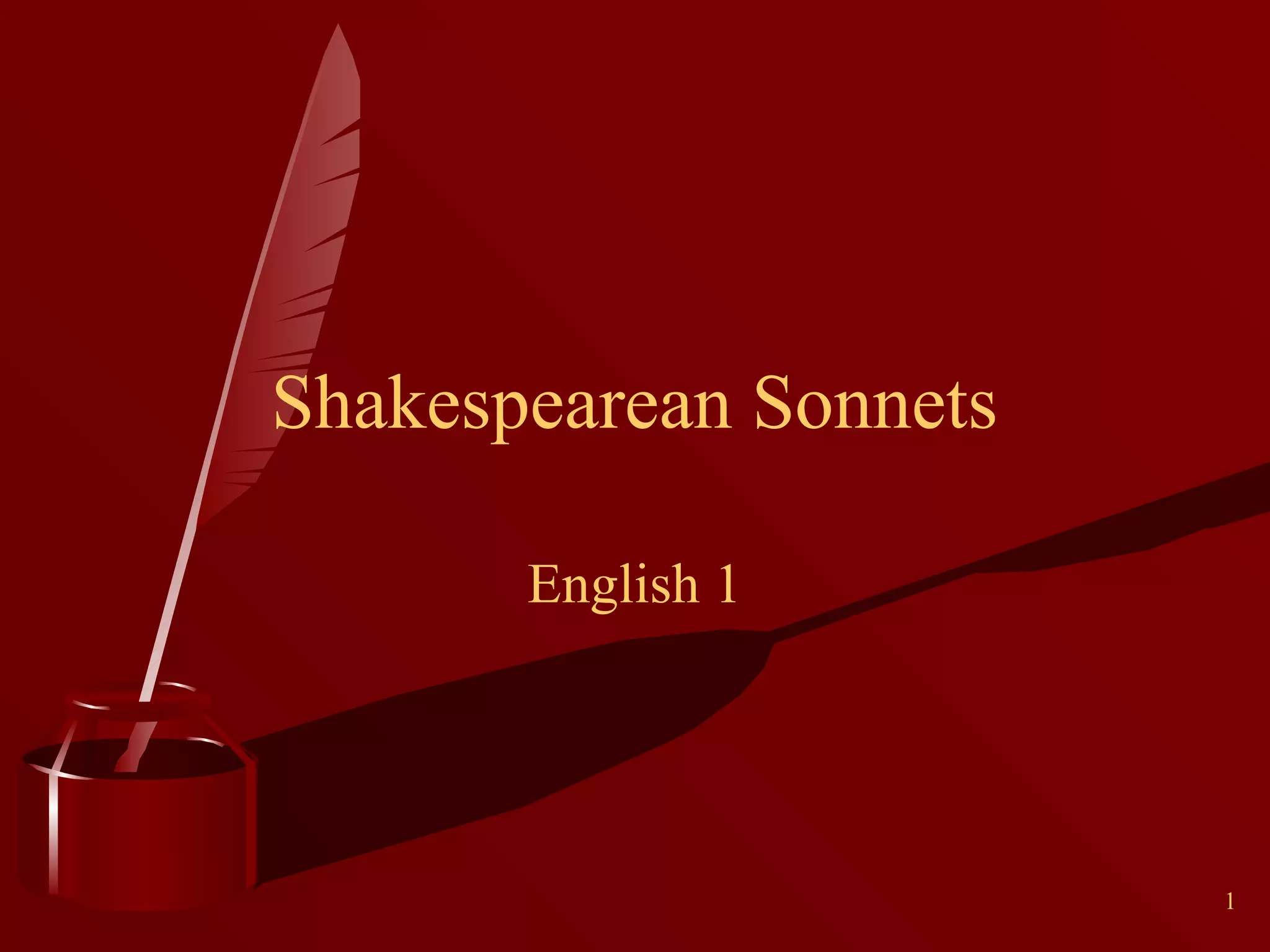 Shakespeare sonnets | PPT