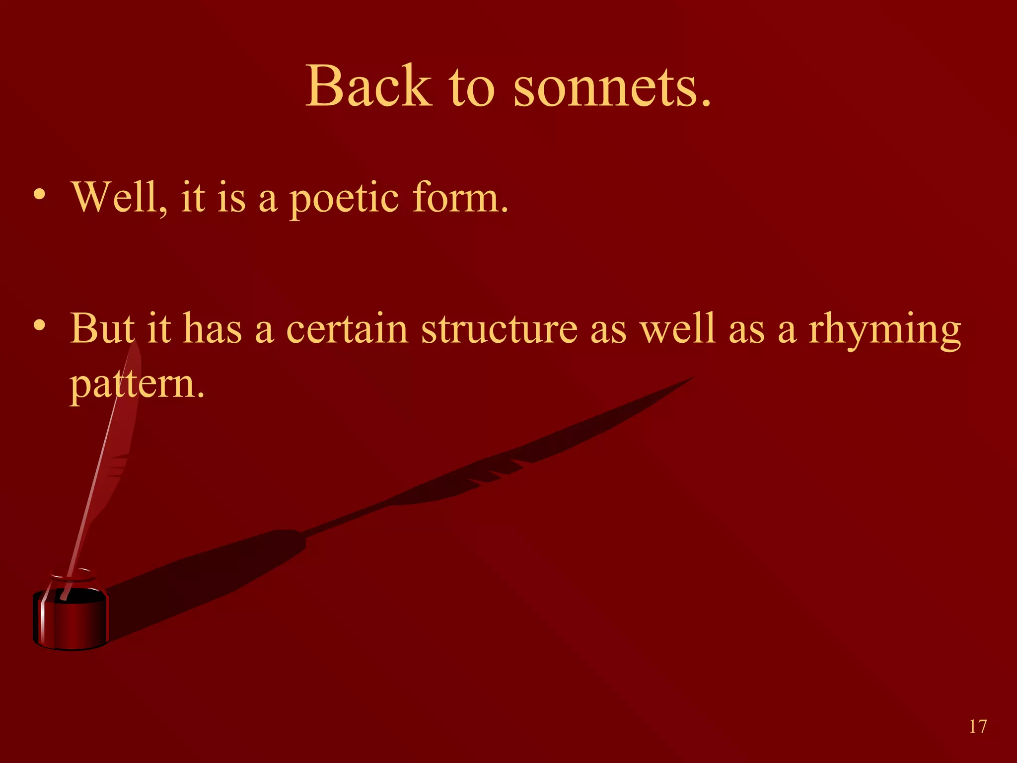 Shakespeare sonnets | PPT