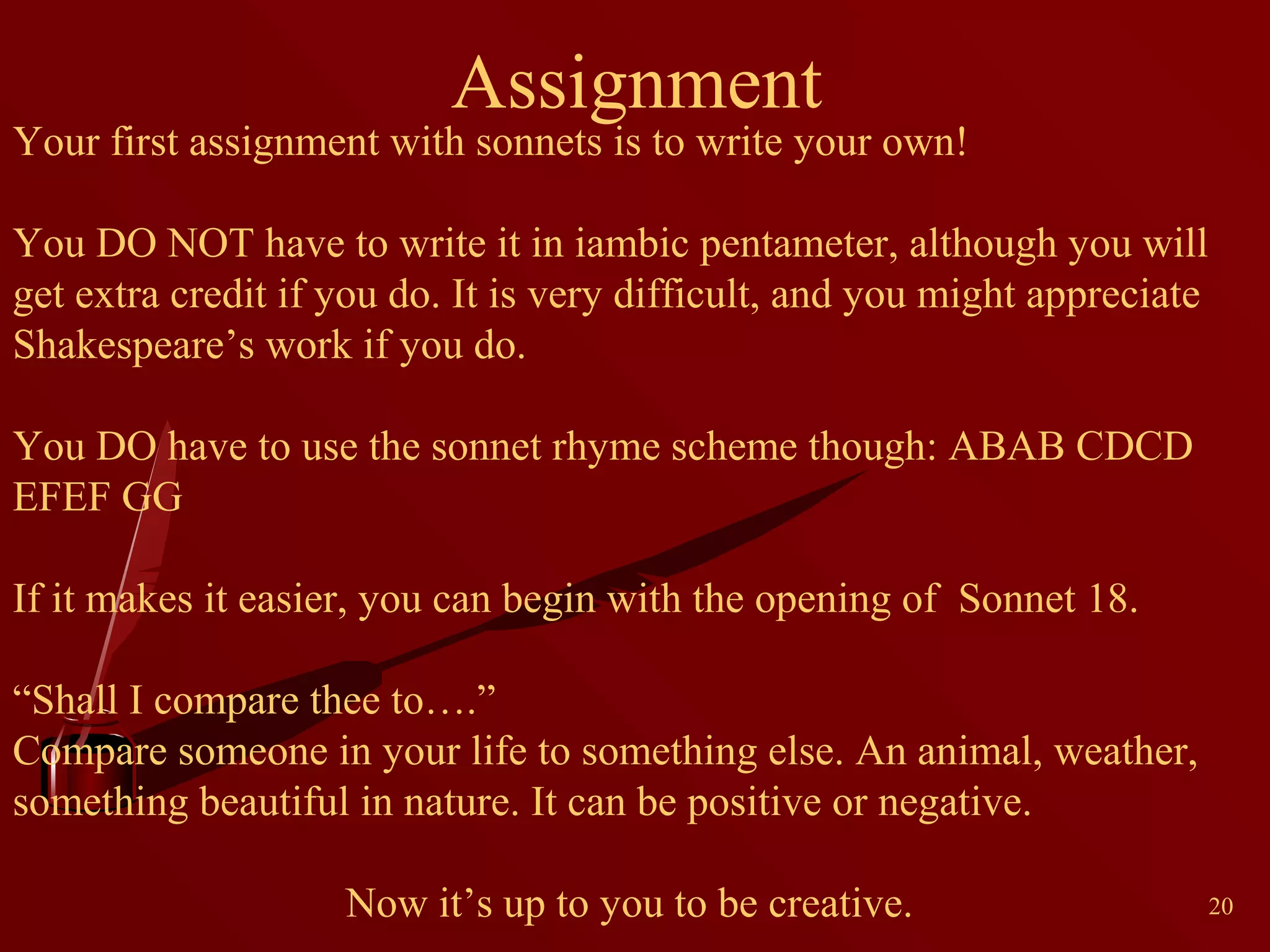 Shakespeare sonnets | PPT
