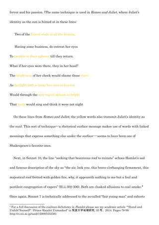 "My Mistress' Eyes Are Nothing Like the Sun": Hidden Lovers in ...