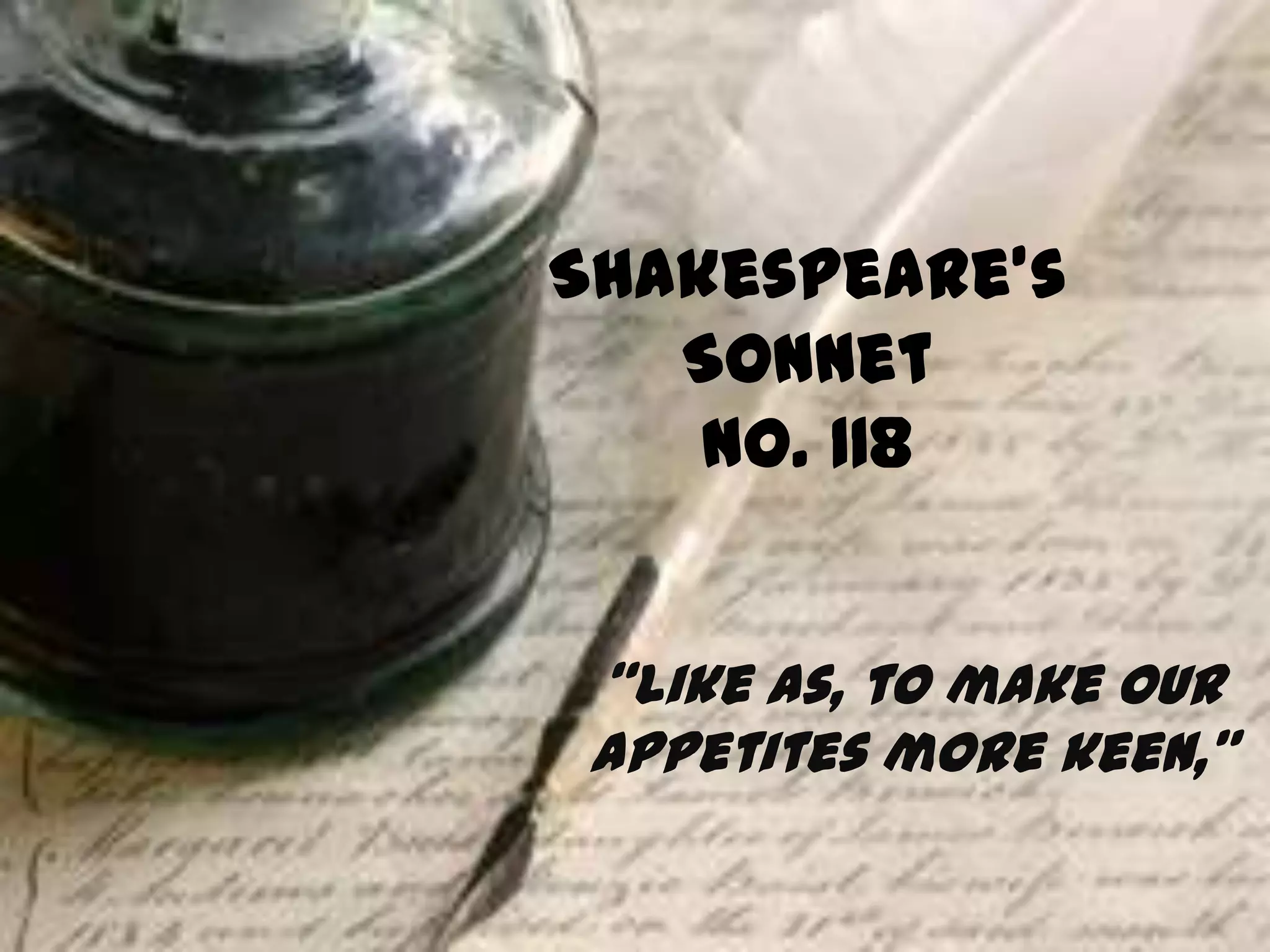 Shakespeare’s sonnet | PPTX