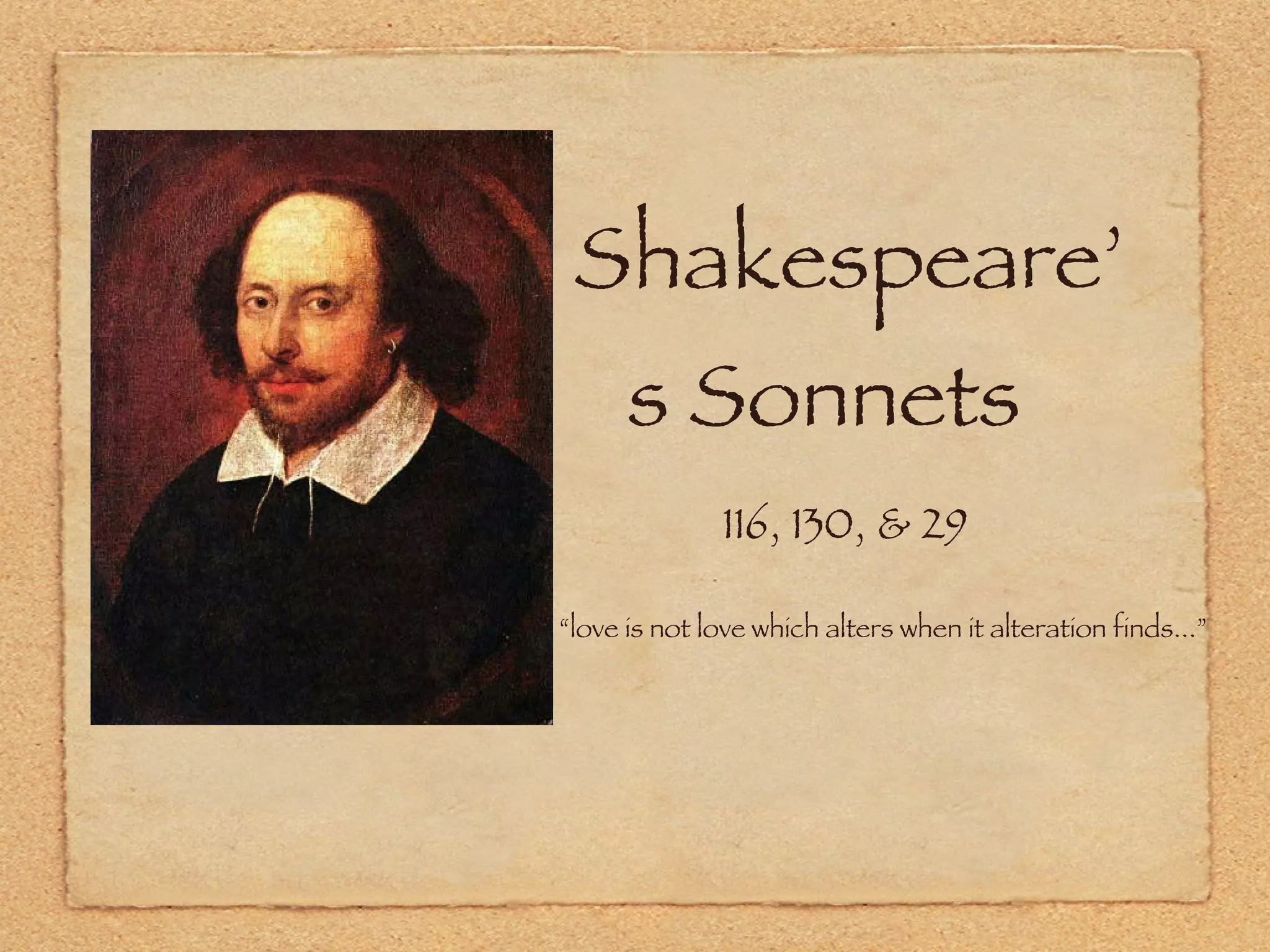 Shakespeares Sonnets | PPT | Poetry | Books and Literature