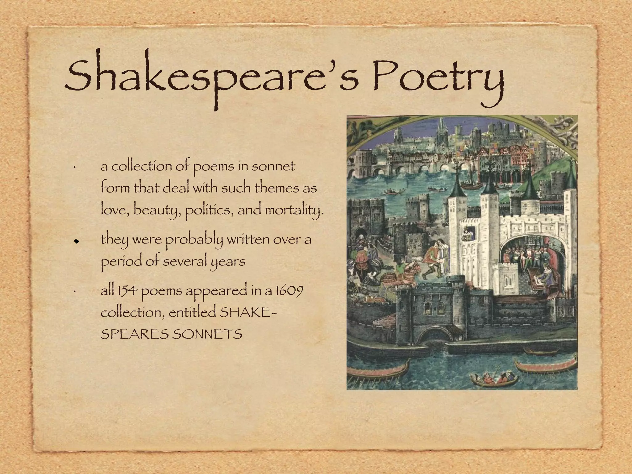 Shakespeares Sonnets | PPT | Poetry | Books and Literature