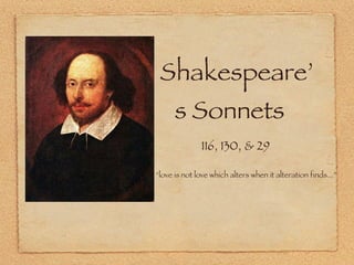 Shakespeares Sonnets | PPT | Poetry | Books and Literature