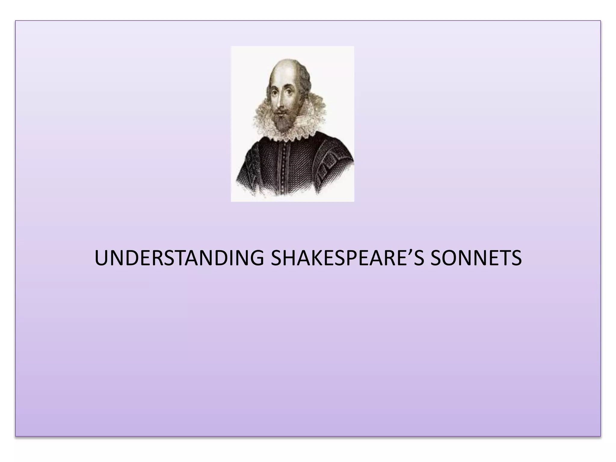 Shakespeare's sonnets | PPTX