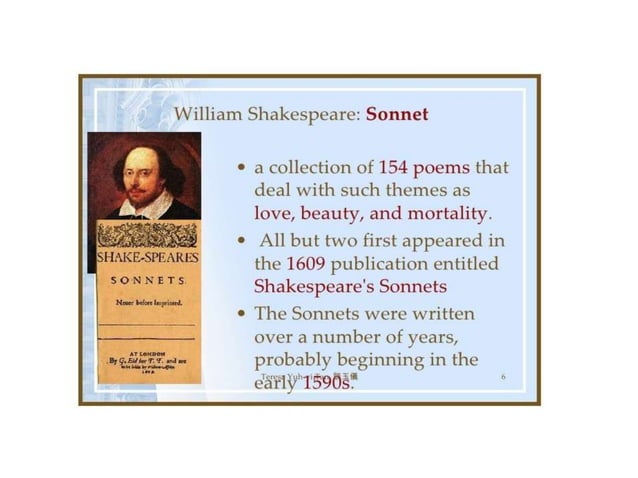 Shakespeare's sonnets | PPTX